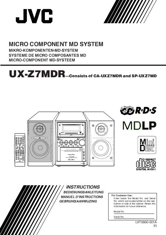 Notice JVC UX-Z7MDR - Trouver une solution à un problème JVC UX-Z7MDR mode d'emploi JVC UX-Z7MDR ...