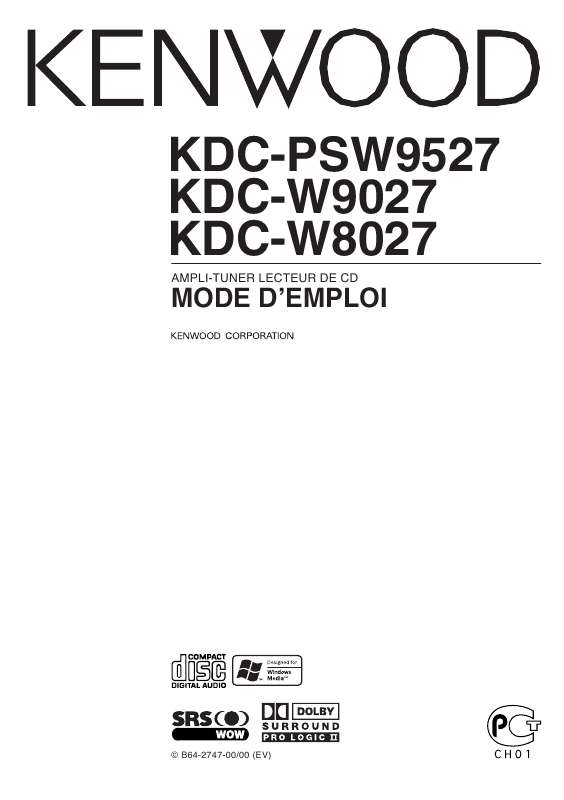 Notice KENWOOD KDC-PSW9527 - autoradio Trouver une solution à un ...