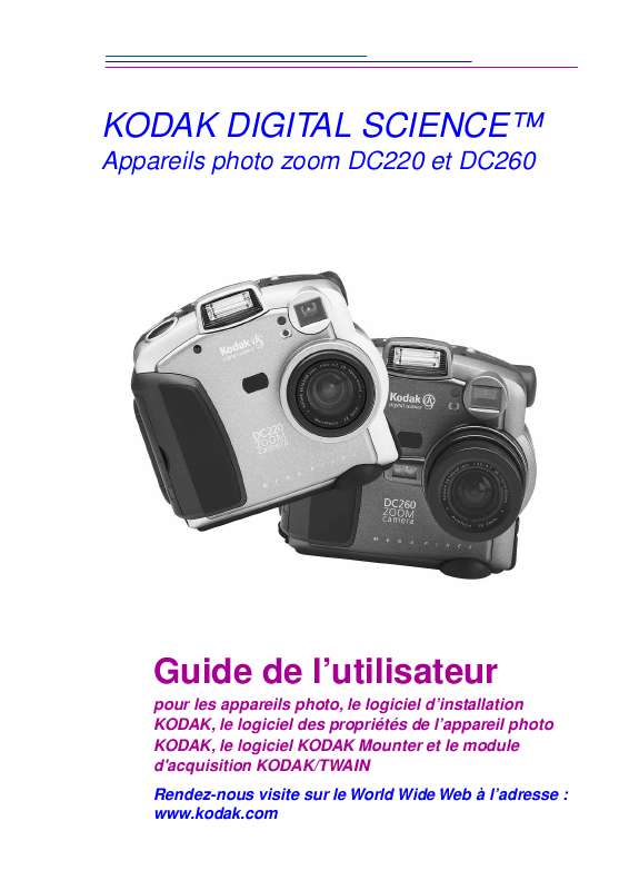 Notice KODAK DC220 - appareil photo Trouver une solution à un problème ...