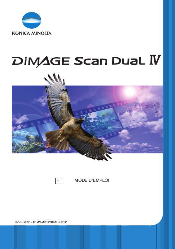 Notice KONICA MINOLTA SCAN DUAL IV - Trouver une solution à un problème ...