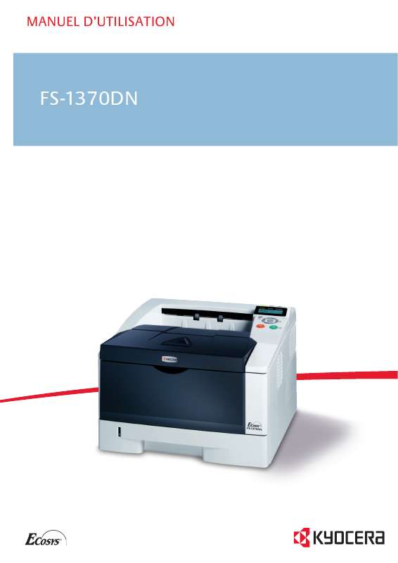 Notice KYOCERA FS-1370DN - photocopieur Trouver une solution à un ...