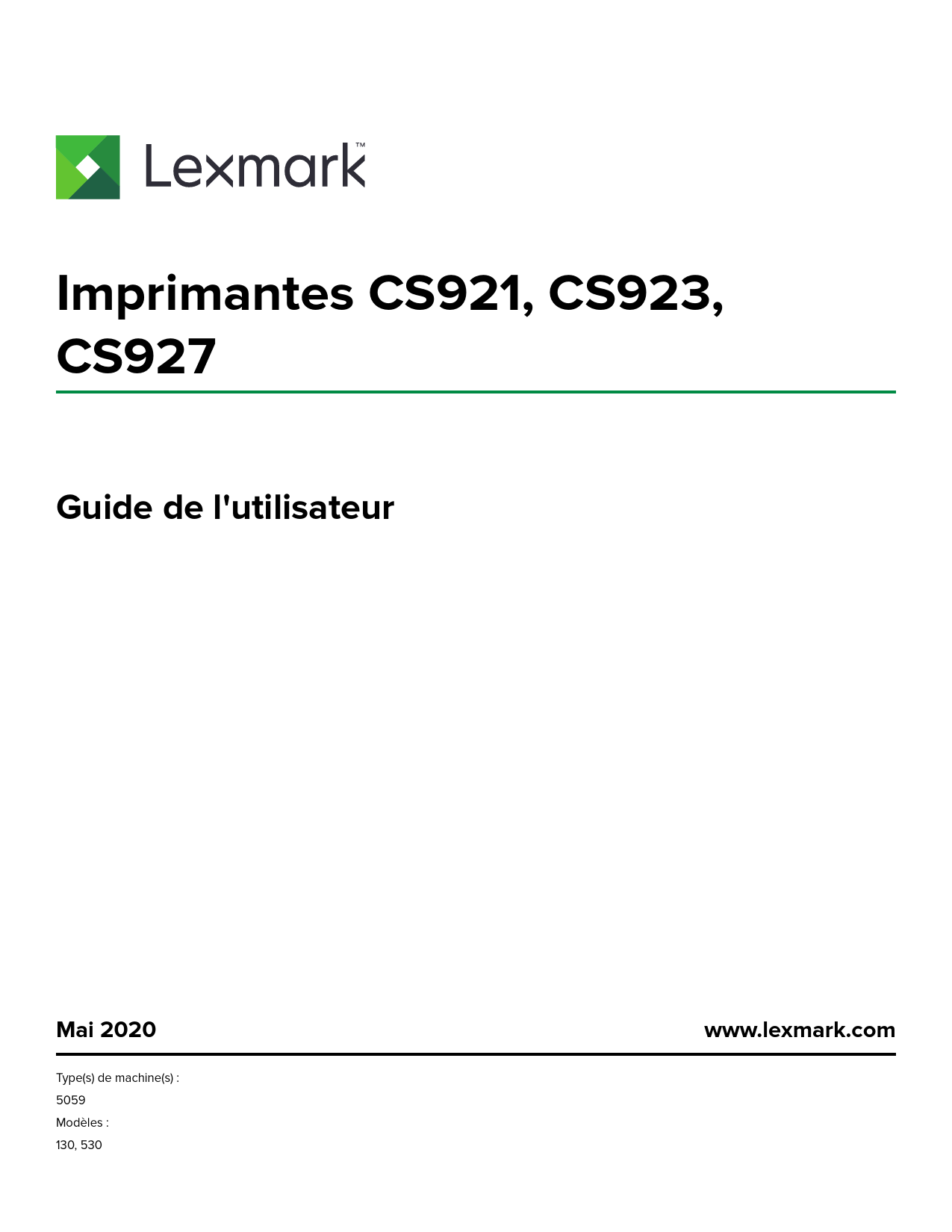 Notice LEXMARK CS921DE - imprimante laser Trouver une solution à un ...