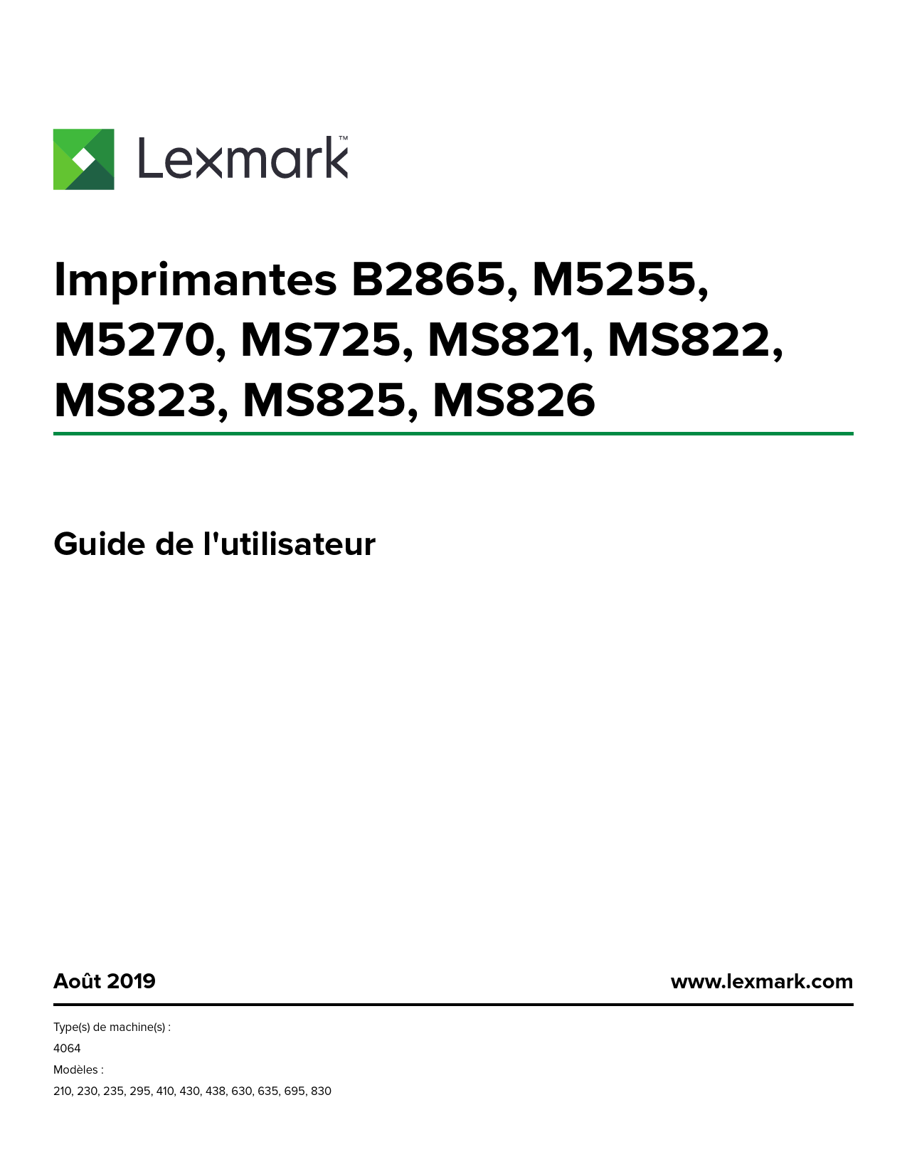 Notice LEXMARK MS822DE - imprimante laser Trouver une solution à un ...