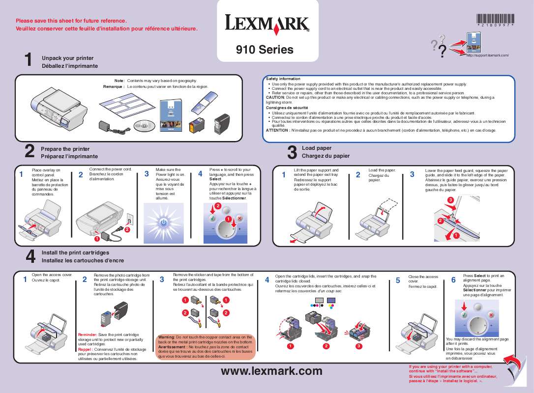 Notice LEXMARK P915 - imprimante Trouver une solution à un problème ...
