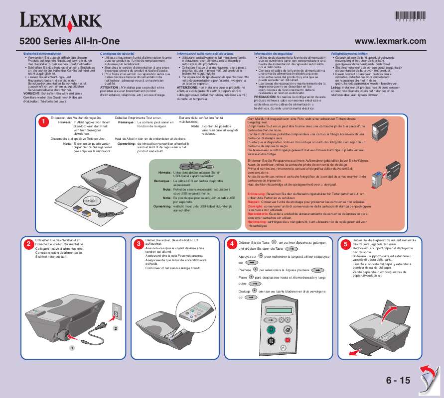 Notice LEXMARK X5250 - imprimante Trouver une solution à un problème LEXMARK X5250 mode d'emploi ...