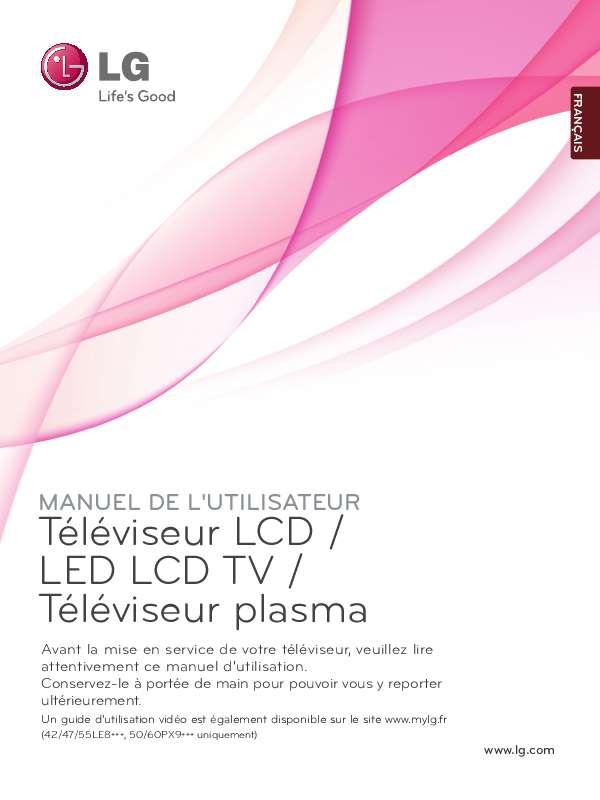 Notice LG 42LE8500 - tv Trouver une solution à un problème LG 42LE8500 ...