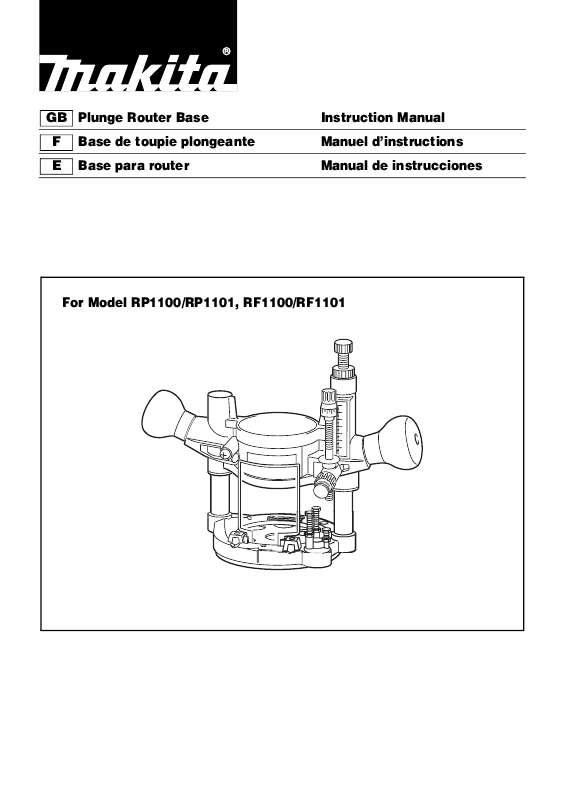 Notice MAKITA RF1101 - Trouver une solution à un problème MAKITA RF1101 ...