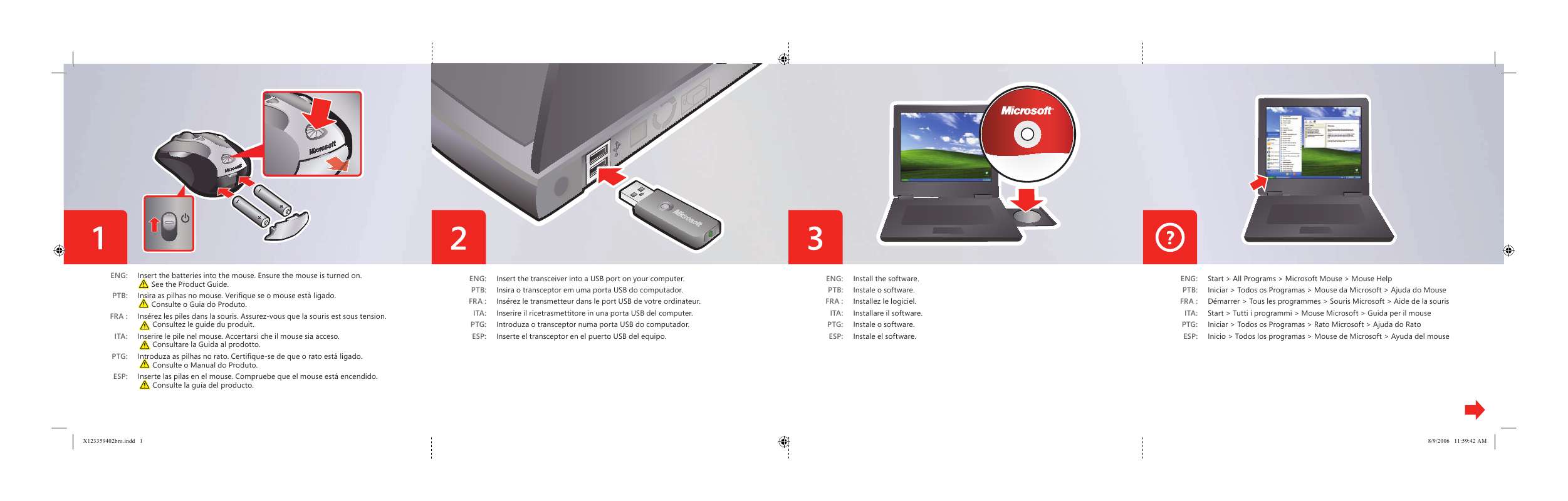 Notice MICROSOFT WIRELESS NOTEBOOK PRESENTER MOUSE 8000 - souris Trouver une solution à un ...