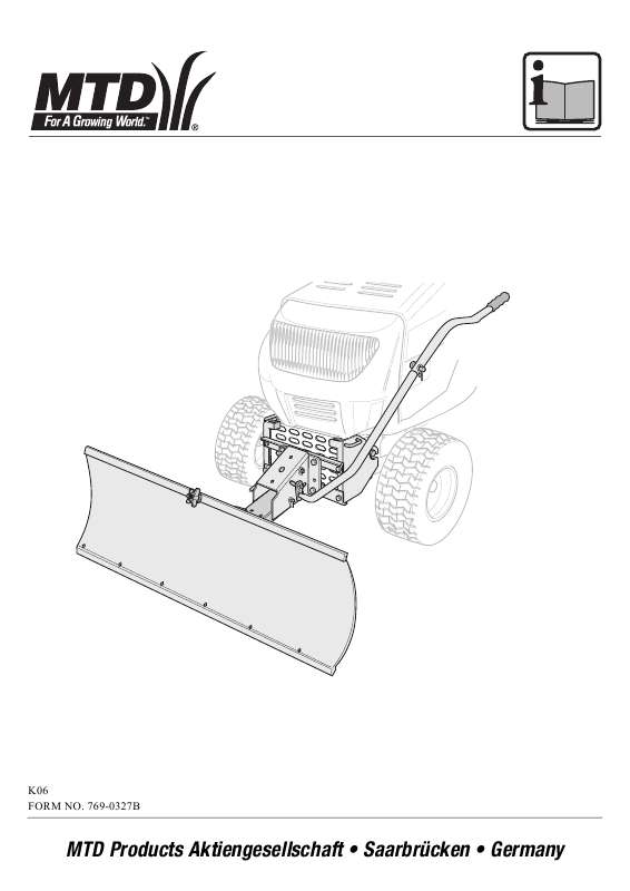 Notice MTD DOZER BLADE FASTATTACHTM 48, 49, 500, 600, 700 - Trouver une ...