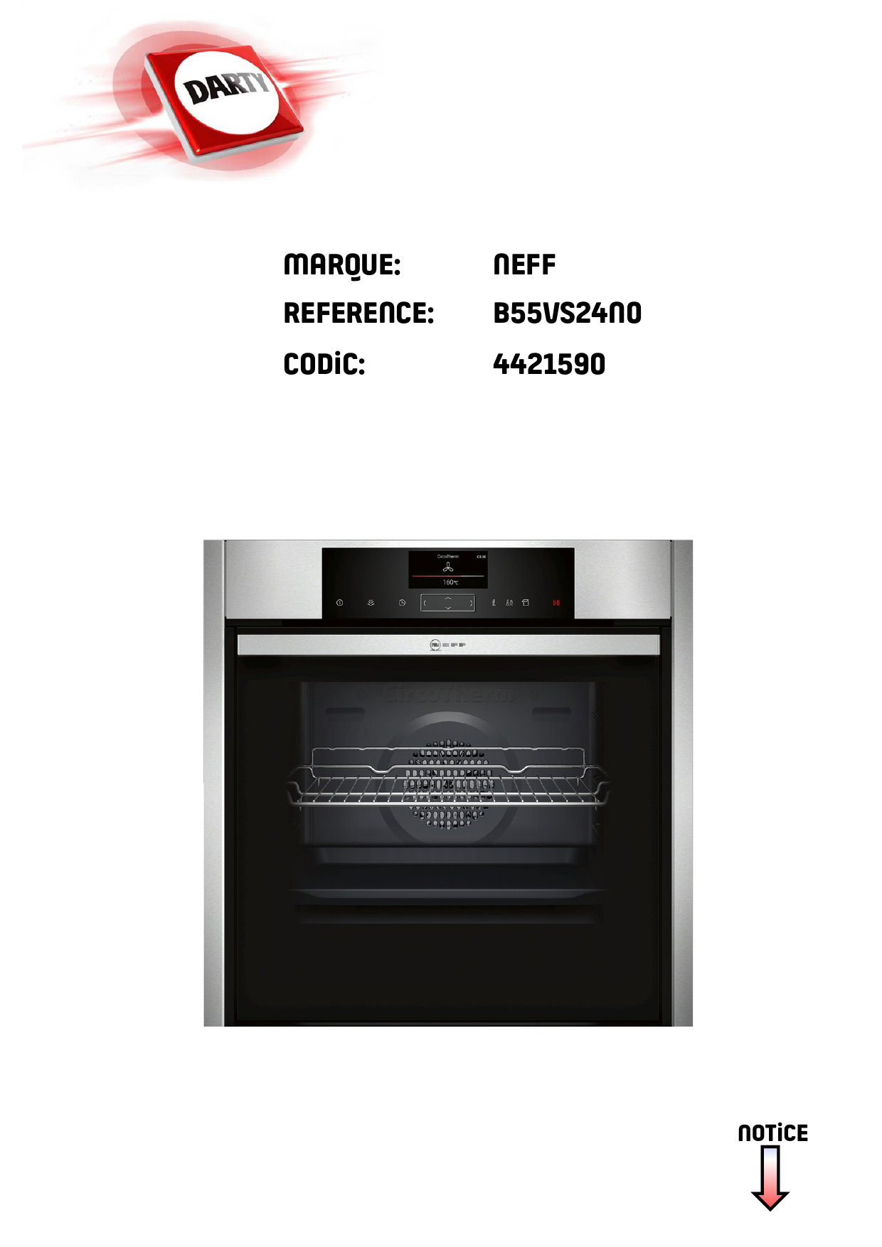 Notice four NEFF B55VS24N0 Trouver une solution à un problème NEFF ...