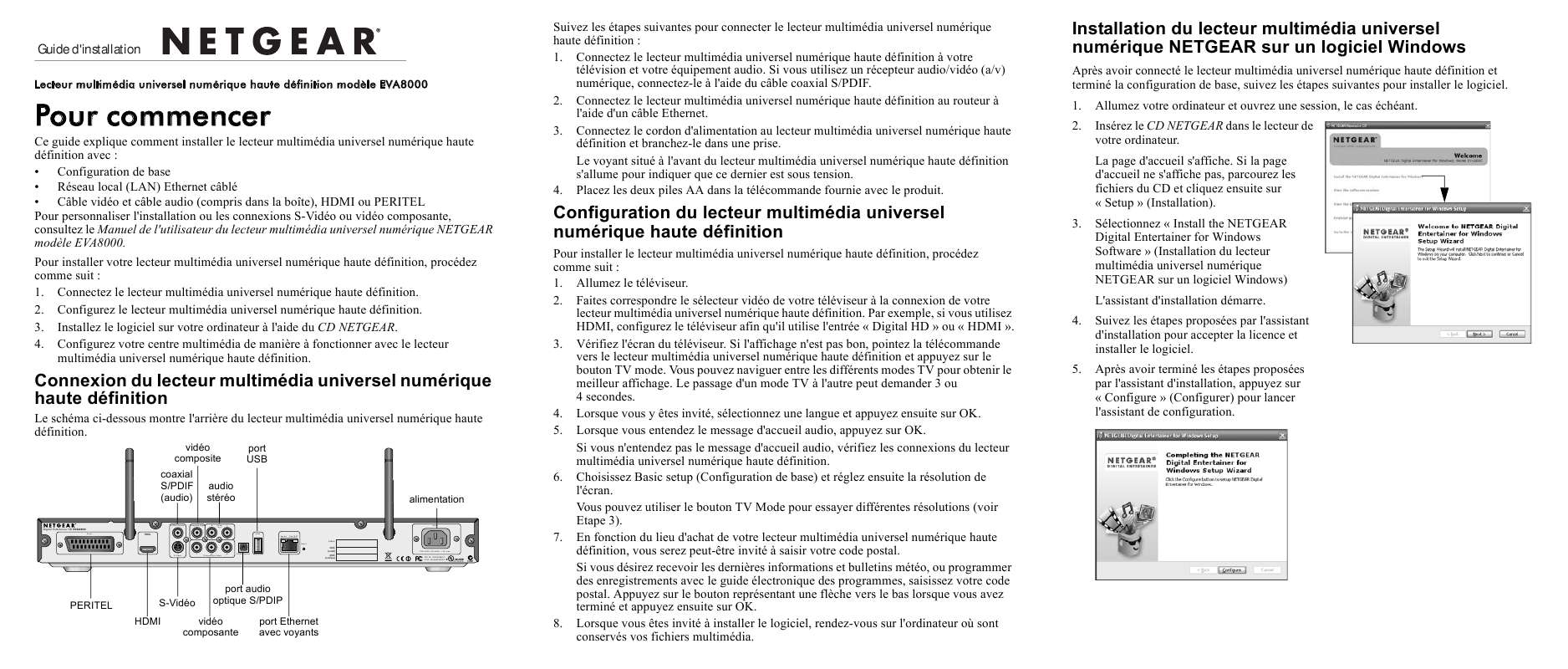 Notice NETGEAR EVA8000 - Trouver une solution à un problème NETGEAR ...