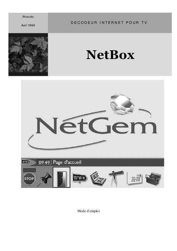 Notice NETGEM NETBOX - décodeur tnt Trouver une solution à un problème ...