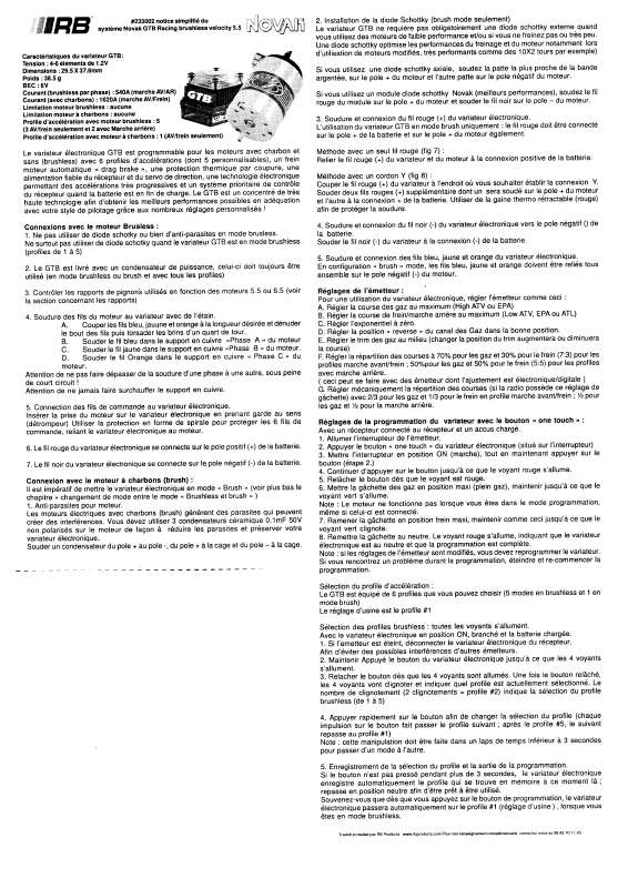 Notice NOVAK GTB - Trouver une solution à un problème NOVAK GTB mode d ...