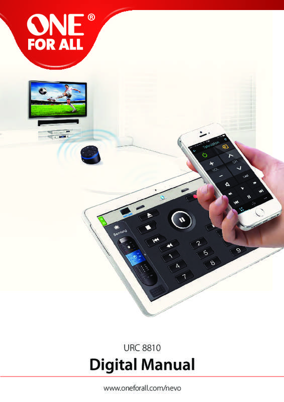 Notice ONE FOR ALL SMART ZAPPER - télécommande Trouver une solution à ...