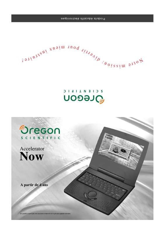 Notice OREGON SCIENTIFIC ORDINATEUR ACCELERATOR - radio-réveil Trouver ...