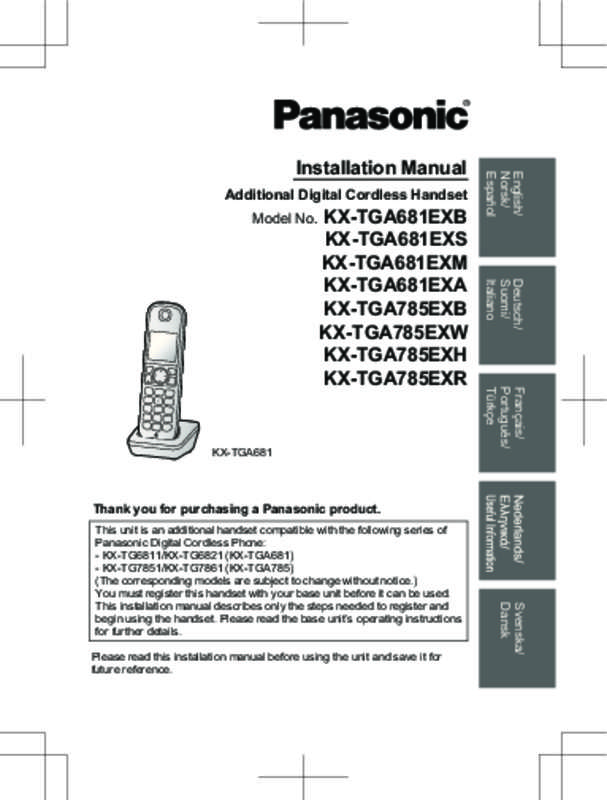 Telephone Panasonic Mode D Emploinull