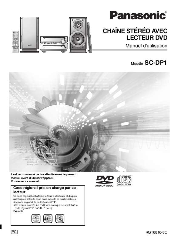 Notice PANASONIC SC-DP1 - chaîne hifi Trouver une solution à un problème PANASONIC SC-DP1 mode d ...