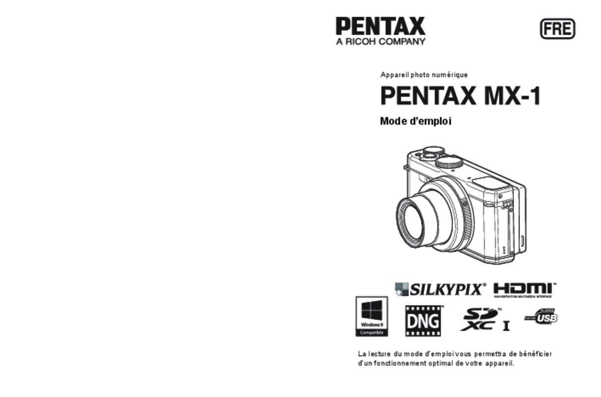 Notice PENTAX MX-1 - appareil photo Trouver une solution à un problème PENTAX MX-1 mode d'emploi ...