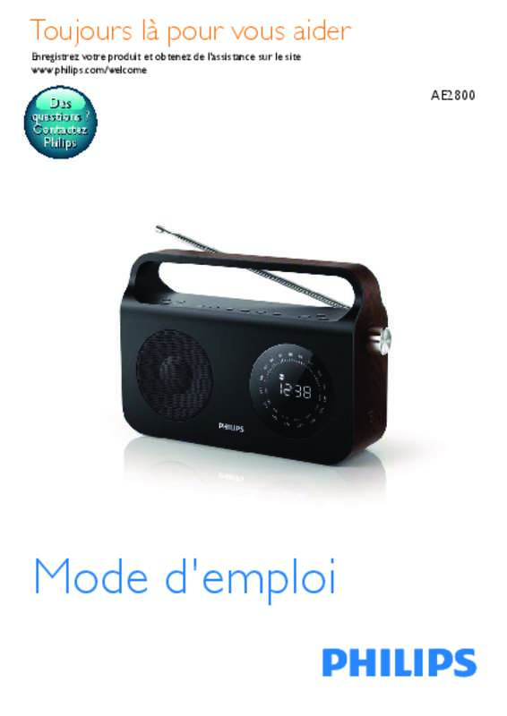 Notice PHILIPS AE2800 - radio-réveil Trouver une solution à un problème ...