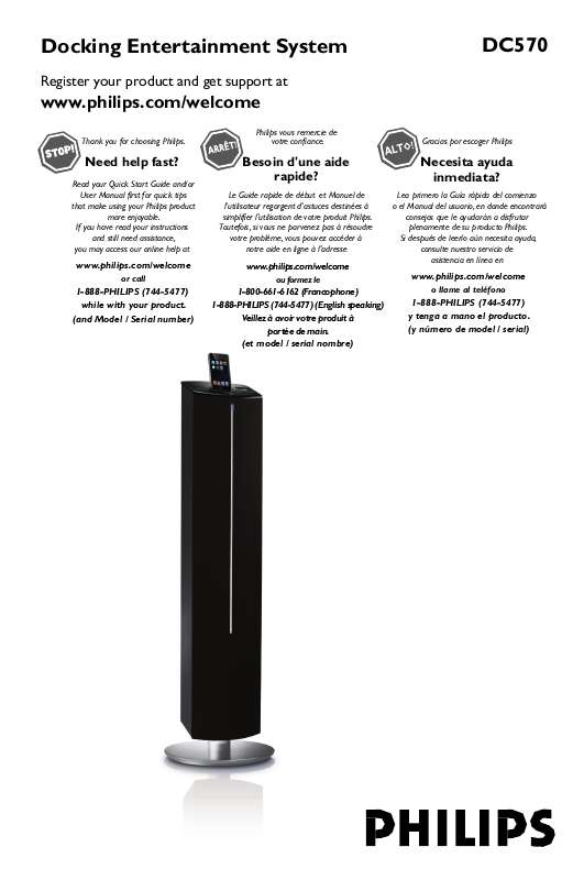 Notice PHILIPS DC570/37B - radio-réveil Trouver une solution à un problème PHILIPS DC570/37B ...