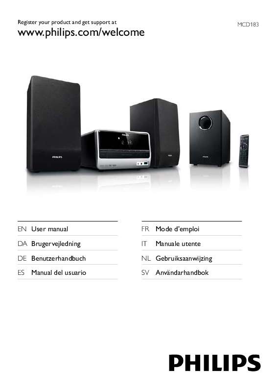 Notice PHILIPS MCD183 - Trouver une solution à un problème PHILIPS ...