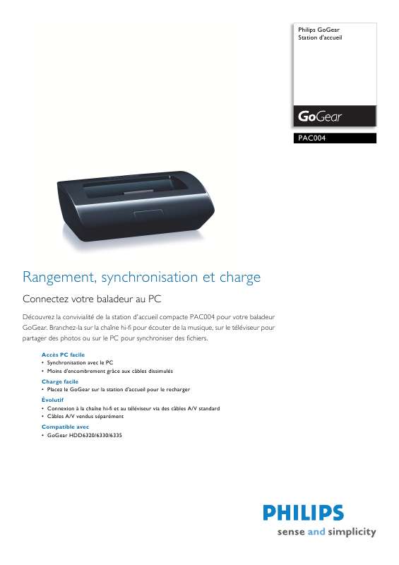 Notice PHILIPS PAC004 - Trouver une solution à un problème PHILIPS ...