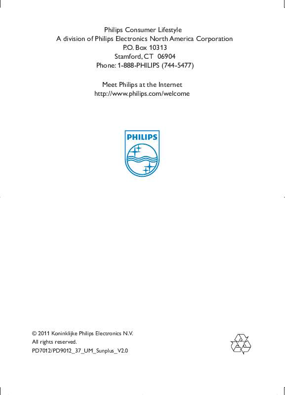 Notice PHILIPS PD7012 - lecteur dvd/blu-ray portable Trouver une ...