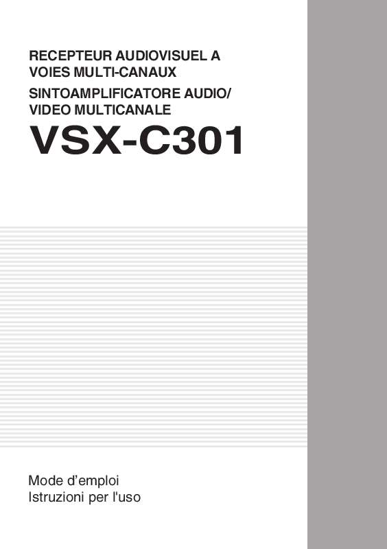 Notice PIONEER VSX-C301 - ampli home-cinéma Trouver une solution à un ...