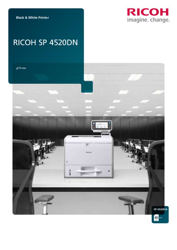 Notice RICOH SP 4520DN - imprimante laser Trouver une solution à un problème RICOH SP 4520DN ...