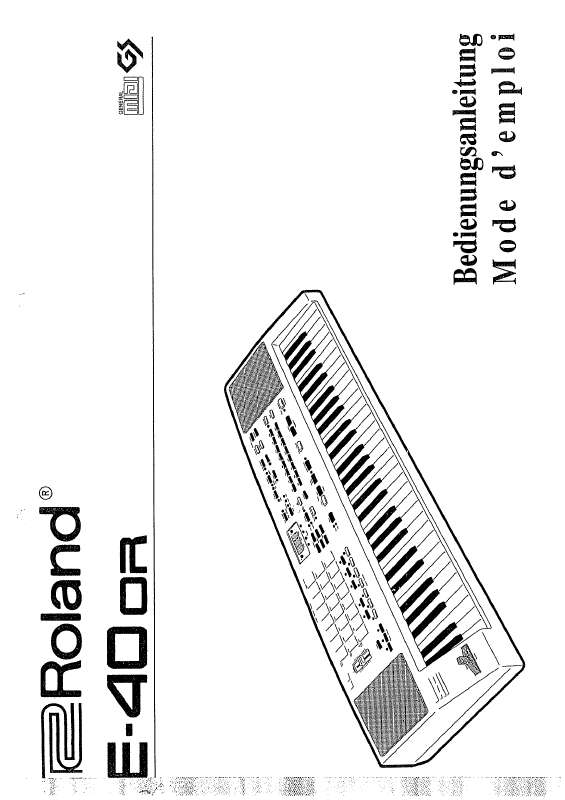 Notice ROLAND E-40 OR - Trouver une solution à un problème ROLAND E-40 ...