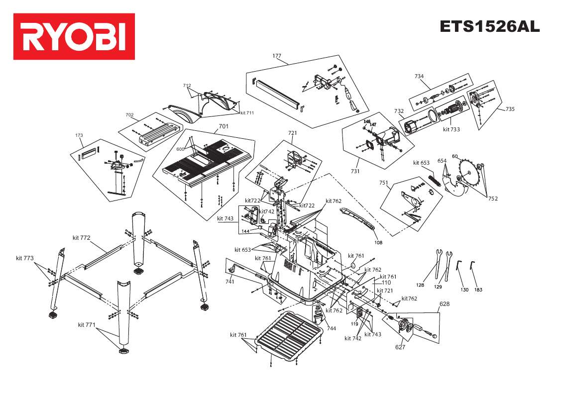 Notice RYOBI ETS1526AL - Trouver une solution à un problème RYOBI ...