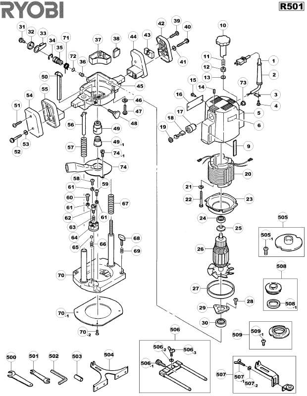 Notice RYOBI R501 - Trouver une solution à un problème RYOBI R501 mode ...