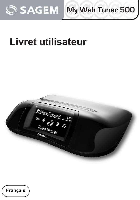 Notice SAGEM MY WEB TUNER 500 - téléphone portable Trouver une solution ...