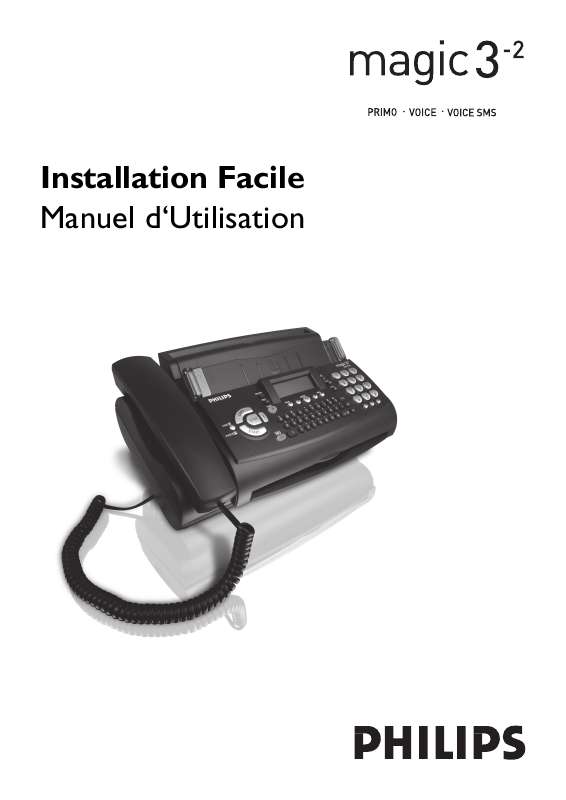 Notice SAGEM PHILIPS MAGIC3-2 VOICE - imprimante Trouver une solution à ...