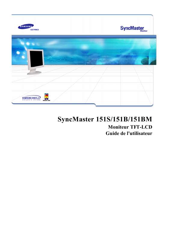 Notice SAMSUNG SYNCMASTER 151S - ecran Trouver une solution à un ...