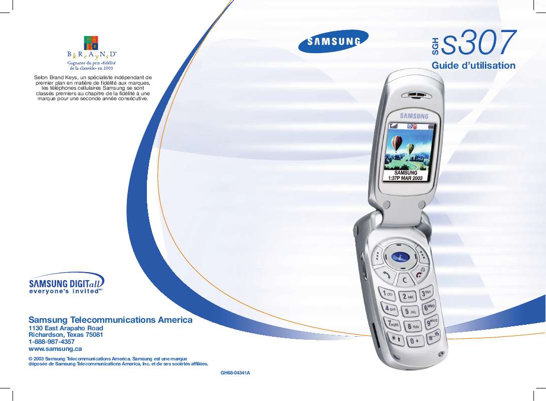 Notice SAMSUNG SGH-S307 - téléphone portable Trouver une solution à un ...