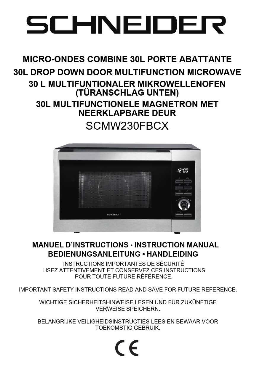 Notice four micro-onde SCHNEIDER SCMW230FBCX Trouver une solution à un problème SCHNEIDER ...