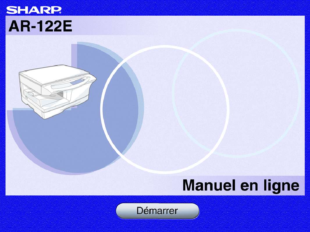 Notice SHARP AR-122E - photocopieur Trouver une solution à un problème SHARP AR-122E mode d ...