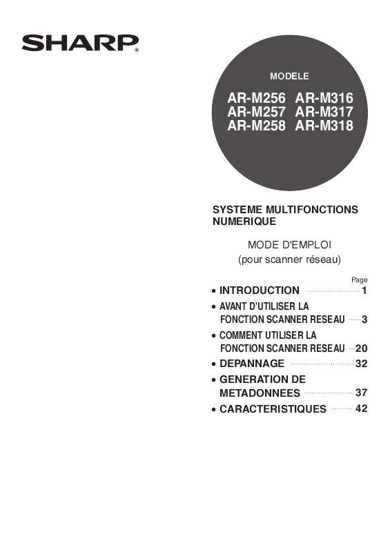 Notice SHARP AR-M258 - imprimante multifonction laser Trouver une ...