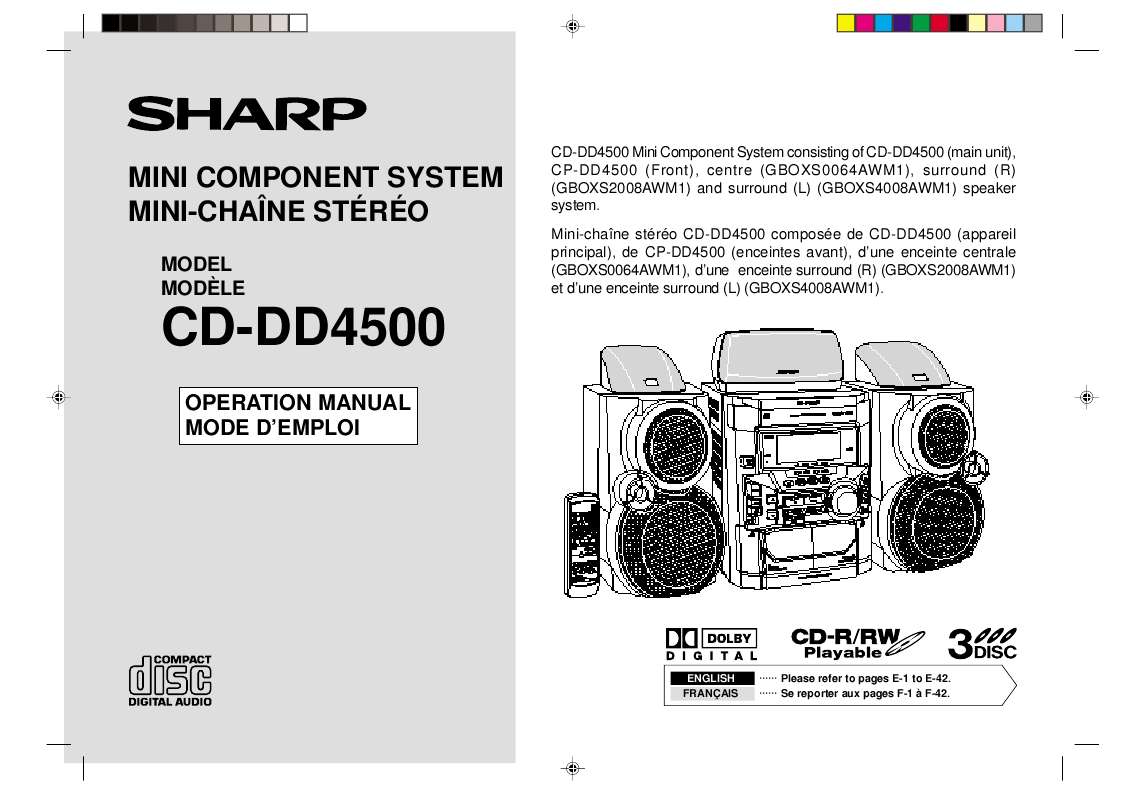 Notice SHARP CD-DD4500 - chaîne hifi Trouver une solution à un problème ...
