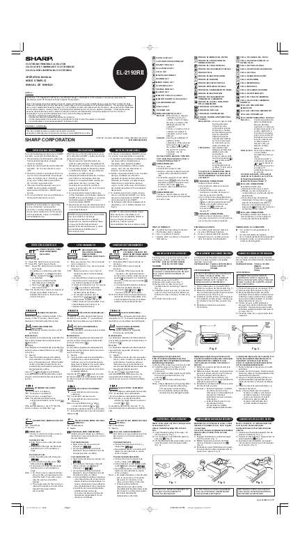 Notice SHARP EL-2192RII - calculatrice Trouver une solution à un ...