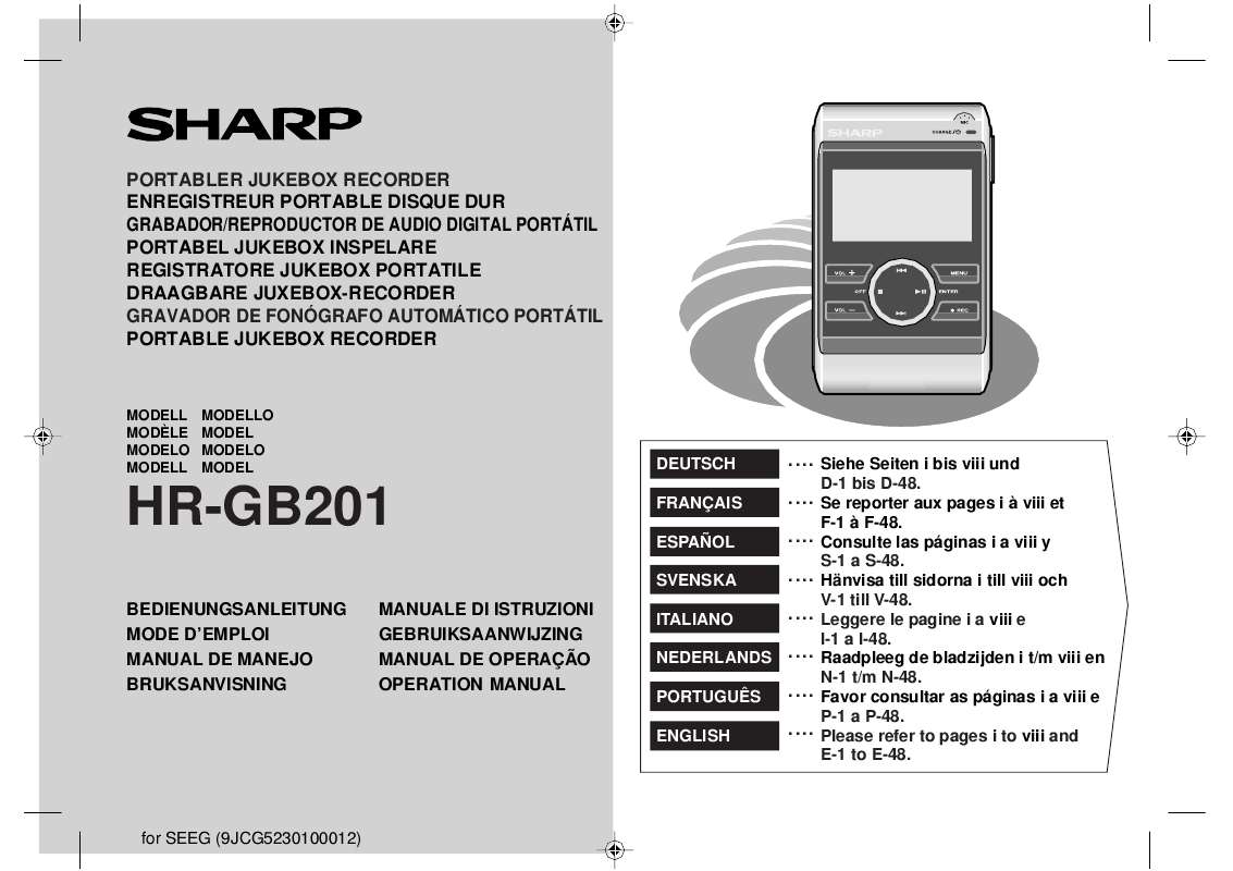 Notice SHARP HR-GB201 - Trouver une solution à un problème SHARP HR-GB201 mode d'emploi SHARP HR ...