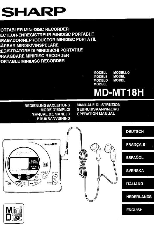 Notice SHARP MD-MT18H - chaîne hifi Trouver une solution à un problème SHARP MD-MT18H mode d ...