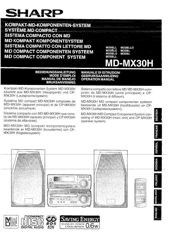 Notice SHARP MD-MX30H - chaîne hifi Trouver une solution à un problème SHARP MD-MX30H mode d ...