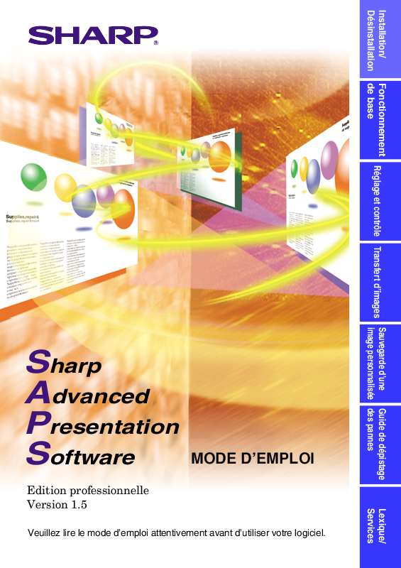 Notice SHARP SAPS-15 - Trouver une solution à un problème SHARP SAPS-15 ...