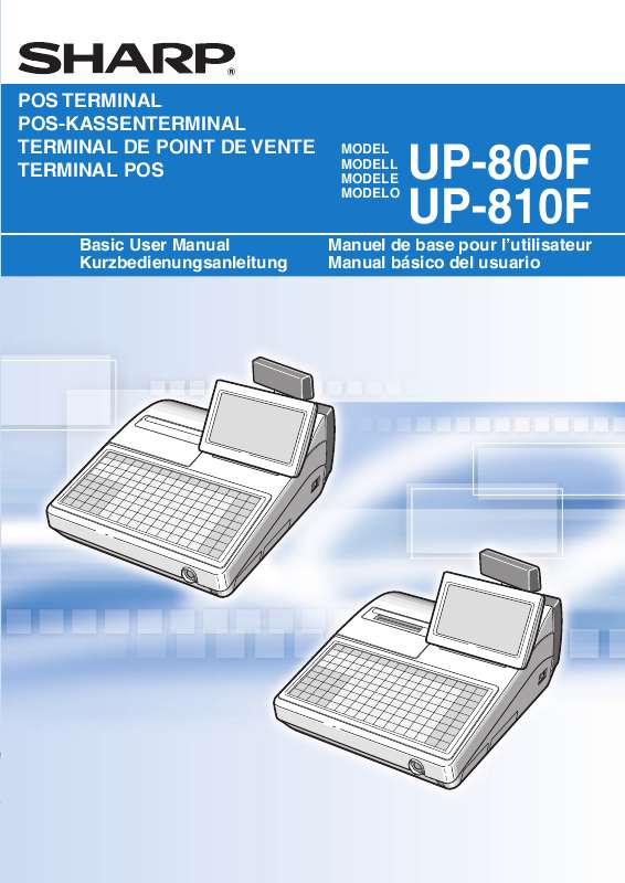 Notice SHARP UP-800F - Trouver une solution à un problème SHARP UP-800F ...