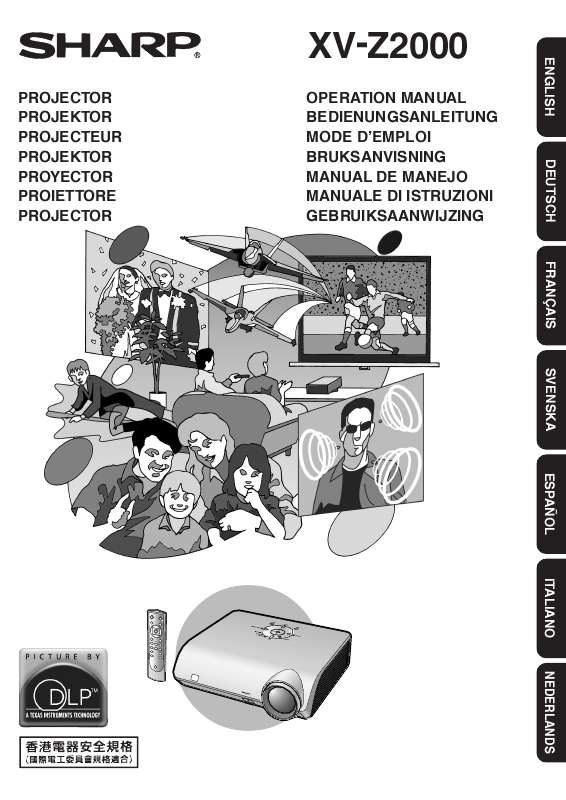 Notice SHARP XV-Z2000 - vidéoprojecteur Trouver une solution à un problème SHARP XV-Z2000 mode d ...