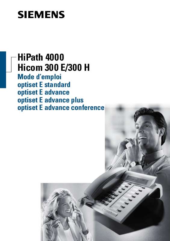 Notice SIEMENS HIPATH 4000 - téléphone fixe Trouver une solution à un ...