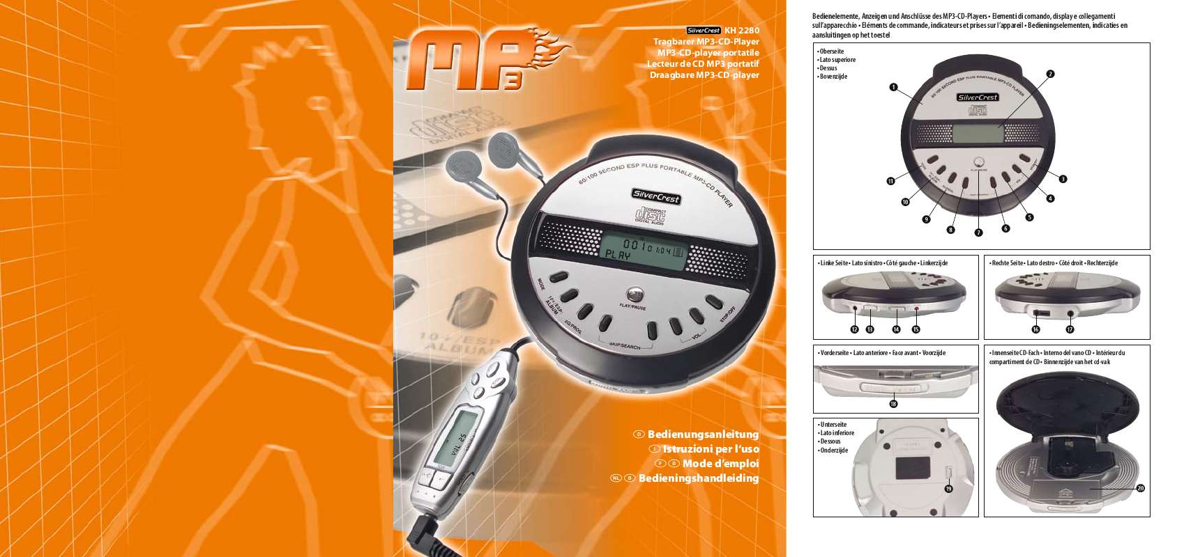 Notice SILVERCREST KH 2280 PORTABLE MP3-CD PLAYER - Trouver une ...