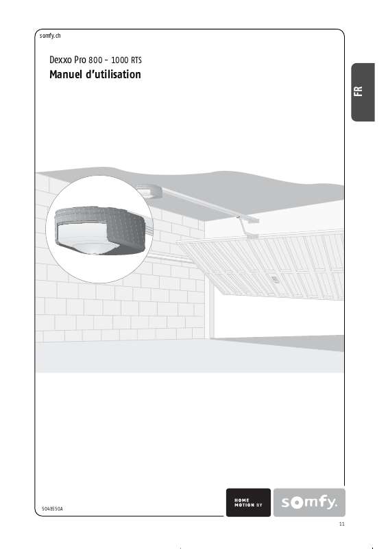 Notice SOMFY DEXXO PRO 1000 RTS - Trouver une solution à un problème ...